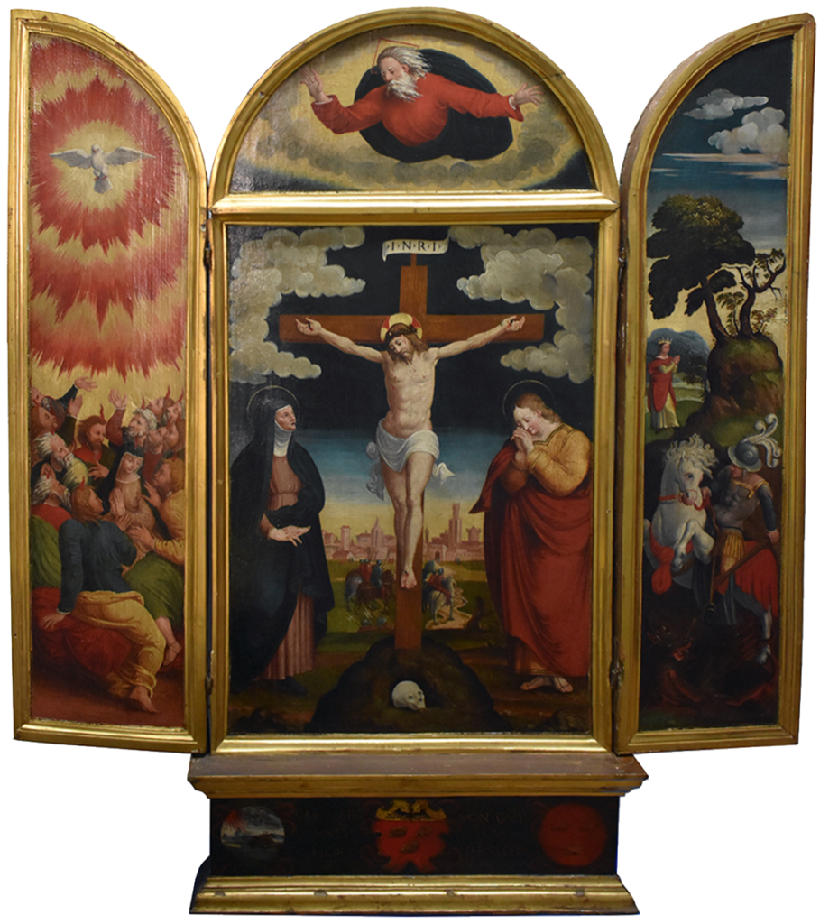 Restauration d’un Triptyque à la Crucifixion – Atelier Virginie Le Poizat